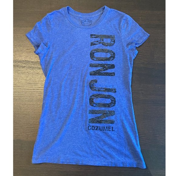 Ron Jon | Tops | Ron Jon Cozumel Blue Distressed Tshirt Womens Medium ...